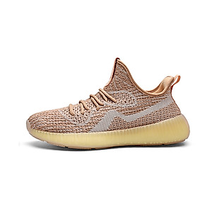 EFOBIH Walking Shoes for Men Athletic Shoes Lightweight Casual Breathable Sport Slip on Tennis Running Sneakers Orange US 10.5