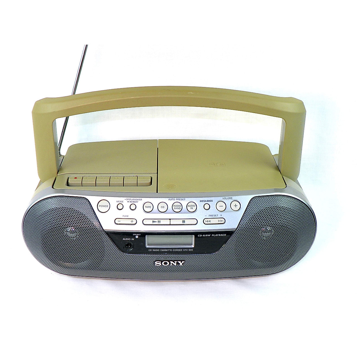 Sony CFD-S05 CD Radio Cassette Recorder with Auxiliary Cord (6 feet)