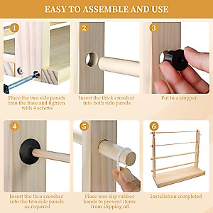 Ribbon Spool Storage Rack, Sewing Thread Holder Organizer for Wreaths, Mesh, Crochet, Tape, and Craft Florist Wrapping