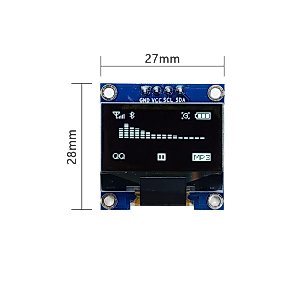 2PCS 0.96" 7 PIN OLED Display 128 x 64 SSD1306 I2C Screen Driver 128x32 3.3V ~ 4.2V for Ledger Nano S (White Light Font)