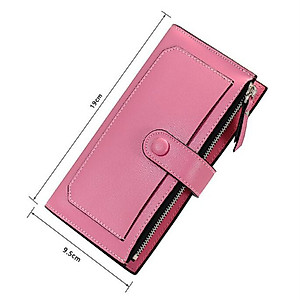 Colygamala Womens Walllet RFID Blocking Bifold Multi Card Holder Zipper Purse Handbag 2018011105-go