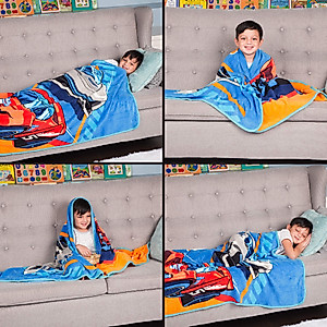 Franco Kids Bedding Super Soft Micro Raschel Throw, 46 in x 60 in, Hot Wheels