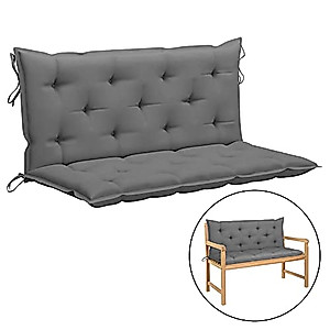 Indoor/Outdoor Bench Cushion,Fabric Garden Bench Cushion Chair Cushions 47.2"x19.7"x2.8", Cushion for Swing Chair Replacement Cushion Patio Chair Pads for Patio Furniture Home Office
