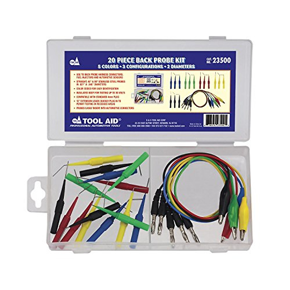 Tool Aid - 20 Piece Back Probe Kit (23500) , Blue