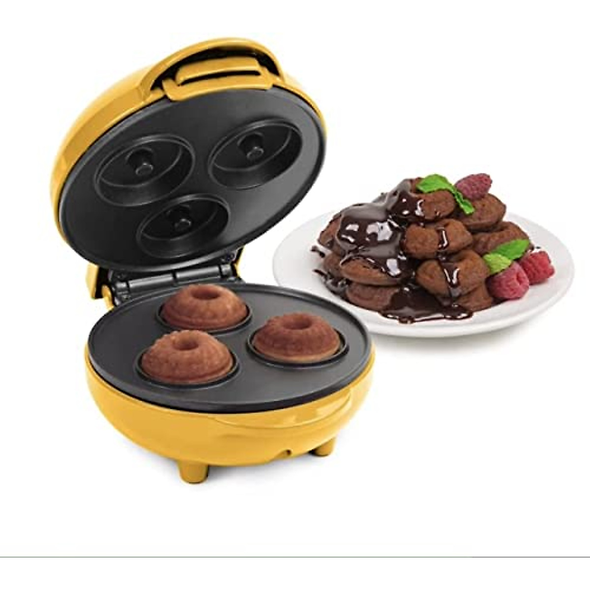 Nostalgia MyMini Lava & Bundt Cake Maker-mini breads, mini muffins, compact size (Gold)
