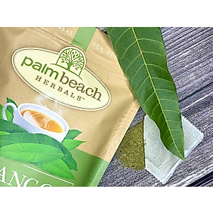 Mango Leaf Tea by Palm Beach Herbals, 30 Count Tea Bags, Caffeine-Free | Pure Herbal Tea Series