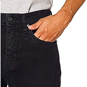 Urban Star Mens Jeans Relaxed Fit – Straight Leg Stretch Jeans for Men 34W x 34L Black