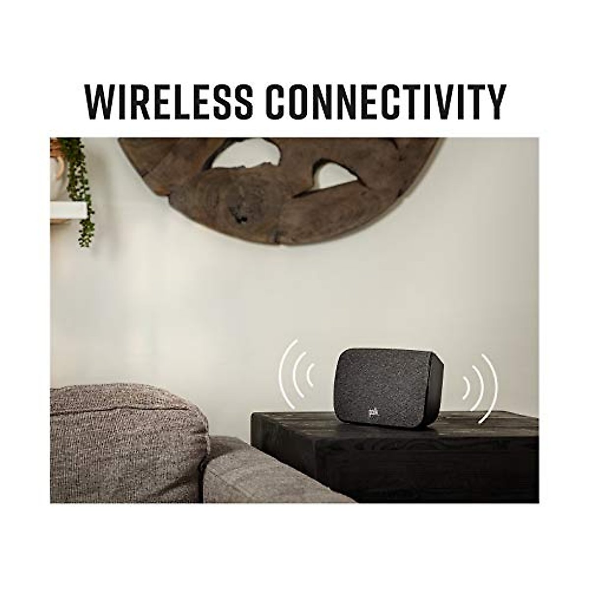 Polk SR2 Wireless Surround Sound Speakers for Select Polk React and Polk Magnifi Sound Bars - Immersive Surround Sound, Easy Set Up, Multiple Placement Options, 2 Count (Pack of 1)