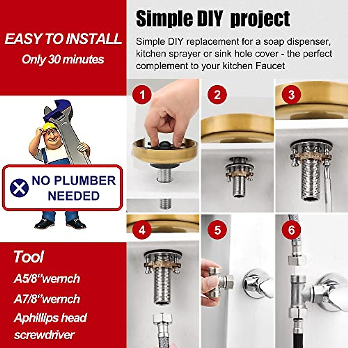 2023 Newest Gold Glass Rinser for Kitchen Sink - Bottle Cleaner,Cup Rinser,Glass Washer for Kitchen Sink,Sink Accessories,Faucet Attachment,Kitchen Gadgets,Bar Sink Auto Glass Rinser,Stainless Steel