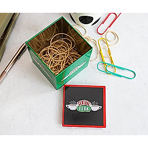 Friends Central Perk 4-Inch Tin Storage Box Cube Organizer with Lid | Basket Container, Cubby Cube Closet Organizer, Home Decor Playroom Accessories | Nostalgic Gifts And Collectibles