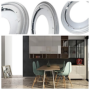 RHBLME 2 Pack Lazy Susan Hardware 12 Inch, 360° Rotating Bearing Plate 5/16" Thick, 1000lbs Heavy Duty Lazy Susan Turntable Swivel Base for Rotating Table Kitchen Cabinet Serving Tray Storage