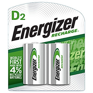 Energizer Rechargeable C and D Batteries, Recharge C and D Battery Precharged Combo Pack, 4 Count