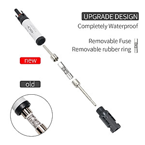 ELFCULB 20A Solar Fuse Connector 1000V IP68 Waterproof, for Solar System and Inverter in Photovoltaic System, Contains 4 fuses + 2 Solar Fuse Holders