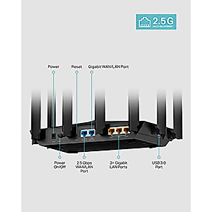 TP-Link AX6000 Wi-Fi 6 Router (Archer AX80) – Dual Band, 2.5 Gbps WAN/LAN Port, 8K Streaming,Wireless Internet Router with OneMesh and AP Mode, Long Range Coverage, WPA3, Beamforming