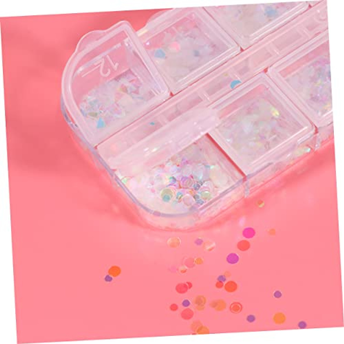 FRCOLOR 4 Sets Glitter Stickers Nail Sequins Appliques Embellishments Nail Art Sequin Holographic Nail Sequins Nail Art Glitter Sticker Polish Nail Decoration Mermaid Nail Art Glitter 3D