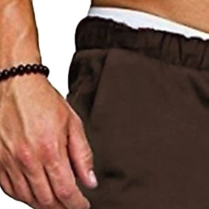 Men's Elastic Waist Multi Pockets Shorts Lightweight Military Cargo Short Pants Drawstring Relaxed Fit Army Short (Brown,4X-Large)