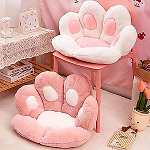 Cute Seat Cushion Cat Paw Shape Lazy Sofa, Bear's Paw Office Chair Cushion,Office Cozy Warm Seat Pillow,Plush Sofa Cushion Home Decoration, Skin-Friendly Floor Mat Specially Designed for Home White