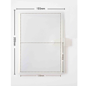 YOAVIP 3x5 Index Cards Clear Plastic Holder Organizer Pouches Book Binder 40 Page Hold 160 Cards