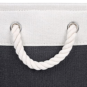 KEEGH Fabric Cube Storage Bins 10.5x10.5 Foldable Storage Bins Small Cube Organizer Baskets for Closet Shelf Nursery Bedroom Office Organizing,Sturdy Storage Box with Handles, Black