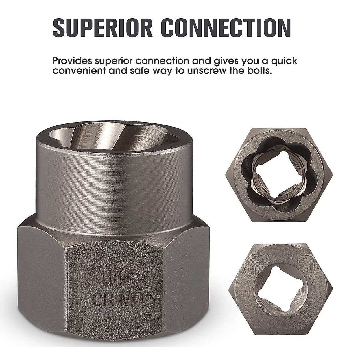 REXBETI Impact Bolt & Nut Remover Set, 13 Pieces Bolt Extractor Tool Set with Solid Storage Case