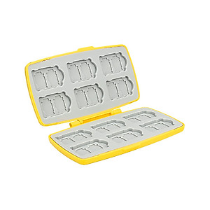 PROfezzion 36 Slots Switch Game Card Case Holder Wallet Water-Resistant Protector Organizer for 24 Micro SD/TF Memory Card Keeper Box for 12 Nintendo Switch Game Cards Storage (Yellow)