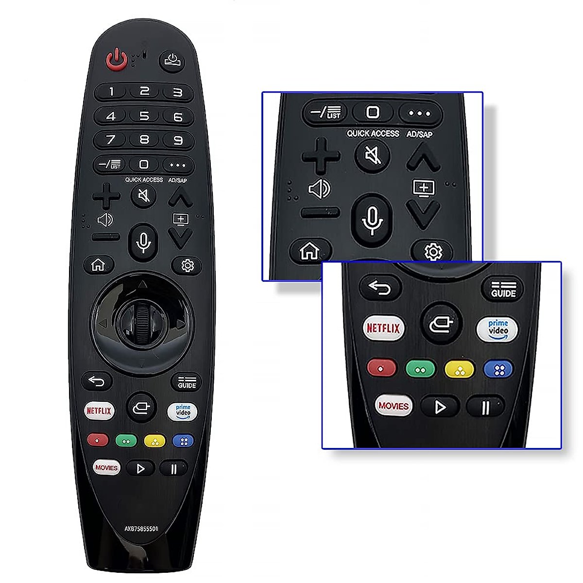 Remote Control AKB75855501 for LG Magic TV Replacement MR20GA OLED55CXPUA for UN85 UN81 UN80 UN74 UN73 UN71 with Point, Click, Scroll, and Voice Control