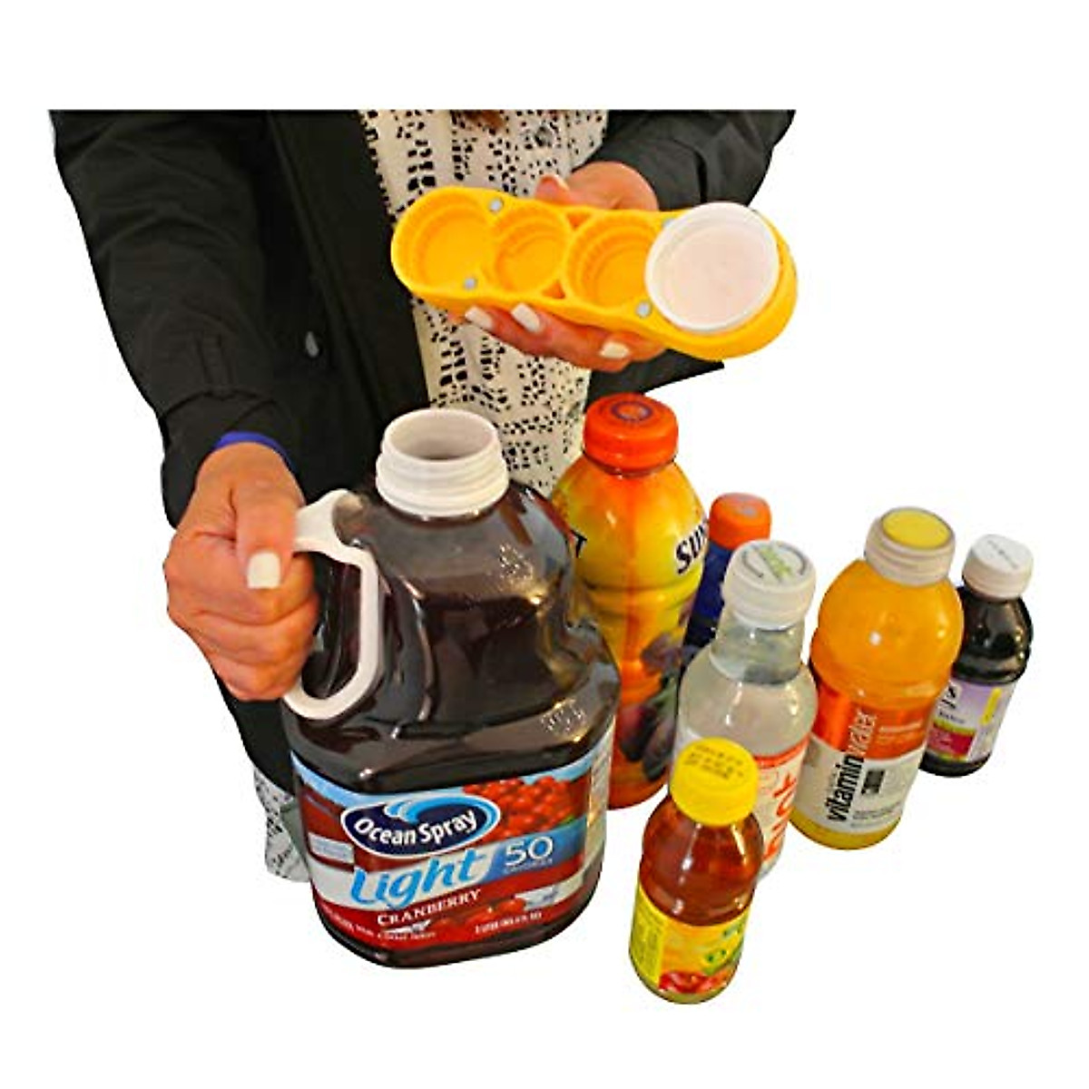 Arthritis Bottle Opener - magic Opener COMBO | Water Bottle Opener | Twist-off - Plastic Bottles | Easily open over 16 different plastic cap sizes | Arthritis Help | Arthritis Aids |Pull Tab Soup Cans