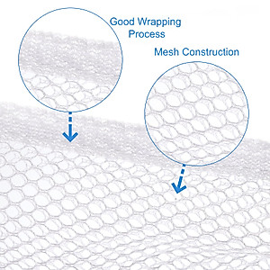 uxcell 3Pcs Shoes Washing Bag, 8.7 x 13 Inch Cylinder Mesh Laundry Bags for Washing Machine Wash Sneakers, Slippers, Delicate, Underwear, White/Pink