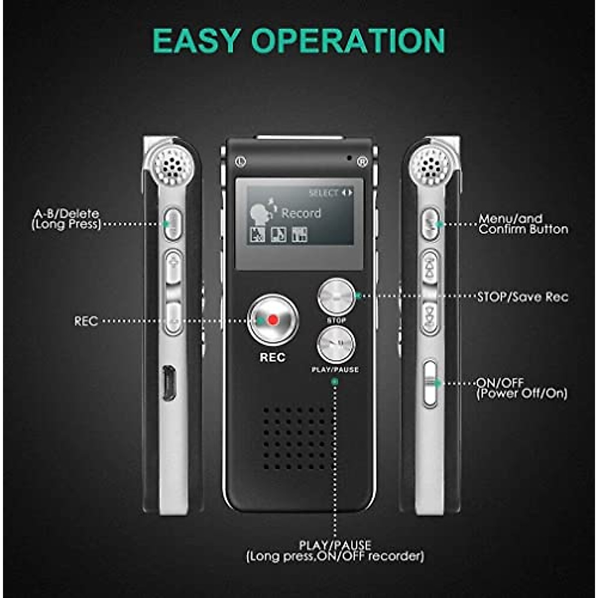 1PC Paranormal Ghost Hunting Equipment Digital EVP Voice Activated Recorder USB 16GB