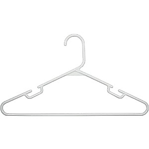 Wisconic Adult Hangers - Pack of 60 - Large Clothing Hanger with Slotted Notches - For Clothes Organization & Storage - Durable & Strong - Made in the USA - Plain