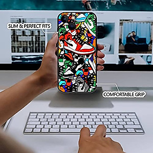 Compatible iPhone 13 Mini Case for for Cool Boys Teen Girls, Basketball Shoes Sneaker Cute Aesthetic Color Ways Soft TPU Cute Funny Glossy Cover Graphics Sports Design
