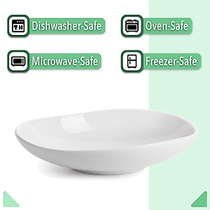 BTaT- Porcelain Serving Bowls, 24 Oz, Set of 4, Pasta Bowls, Large Serving Bowls, White Serving Bowls, Serving Bowls for Entertaining, Salad Bowls Set of 4, Dinner Bowls, Serving Dishes for Parties