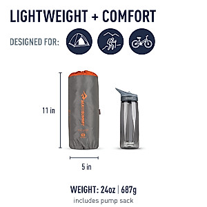 Sea to Summit Ether Light XT Extra-Thick Insulated Sleeping Pad, Rectangular - Regular (72 x 25 x 4 inches)