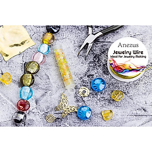 Anezus 12 Rolls Jewelry Wire Craft Wire Tarnish Resistant Beading Wire for Jewelry Making Supplies