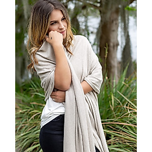 zestt Dreamsoft Travel Scarf, Wrap and Shawl, Organic Cotton, Birch