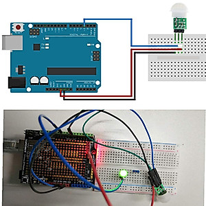 DAOKI 5PACK IR Human Sensor AM312 Mini Detector Module HC-SR312 Pyroelectric Infrared PIR Motion Automatic Detector DC 2.7 to 12V for Arduino 2 A1U2 with Dupont Wire