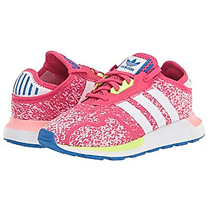 adidas Swift Essential Sneaker, Black/White/Signal Green, 6 US Unisex Big Kid