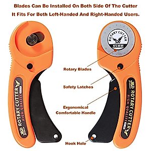 146 Pcs Rotary Cutter Set for Fabric，45mm Rotary Cutter Tool Kit with Cutting Mat，Tape Measure，Carving Knife，Storage Bag，Replacement Cutter Blades，Rotary Cutter Kit for Sewing and Quilting