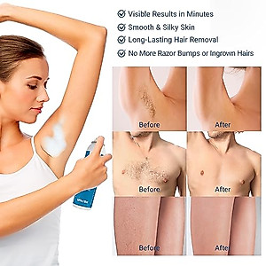 Hair Removal Spray, Hair Removal Cream for Men and Women, Hair Removal Cream for Pubic Hair, Effective Depilatory Cream, Leg Hair Removal for Women, Crema Depiladora Para Mujer Partes Intimas