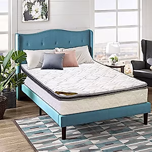 Spinal Solution 9-Inch Medium Firm Foam Encased Pillowtop Pocketed Coil Innerspring Fully Assembled Mattress, Good For The Back Twin White