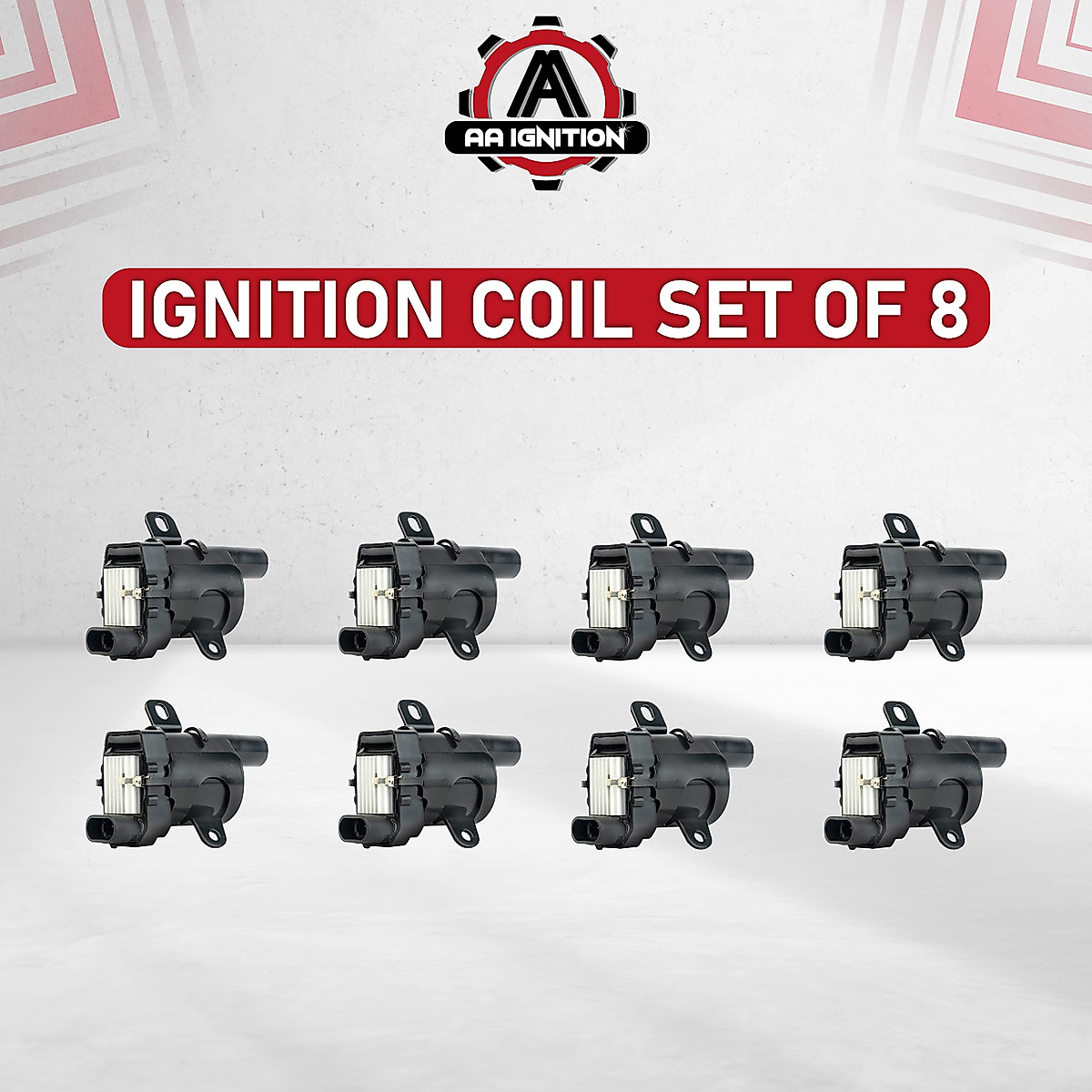 Ignition Coil Pack Set of 8 - Replaces 12563293, D585, C1251, 19005218 - Compatible with Chevrolet, GMC, Cadillac & Other GM Vehicles - V8 Silverado 1500, Tahoe, Suburban, Sierra, Yukon, XL, 2500
