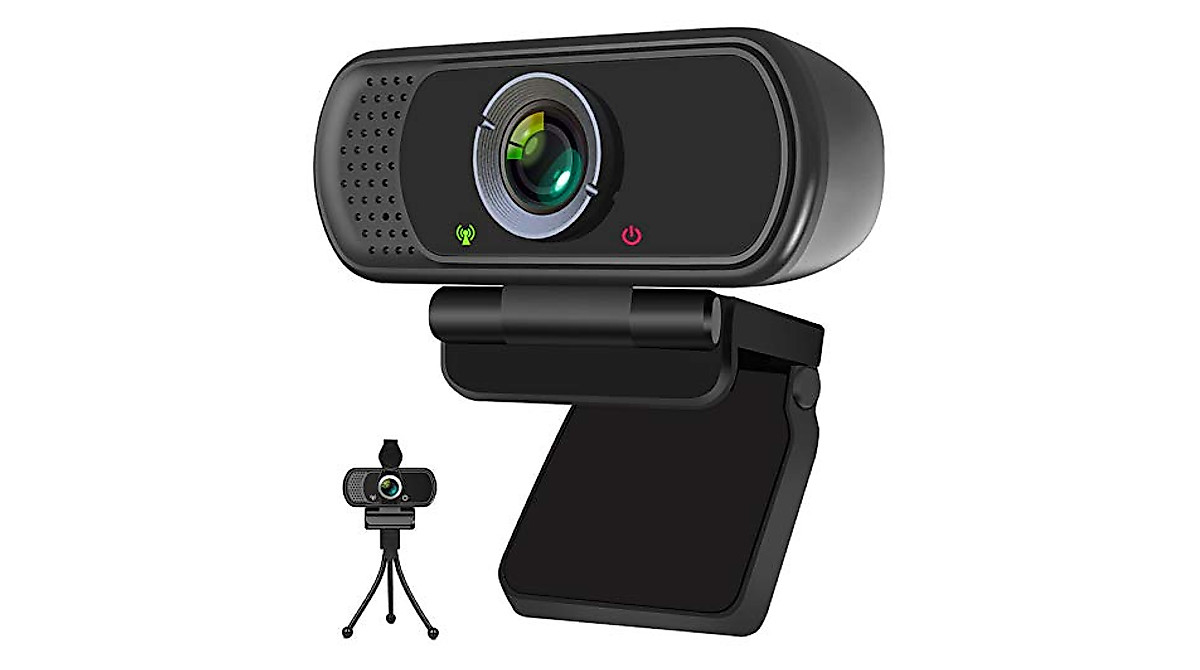 HD Webcam 1080P with Privacy Cover & Tripod - Pro Video Calling