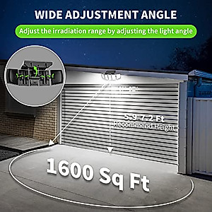 Lovcoyo Solar Outdoor Lights, Motion Sensor Security Lights IP65 Waterproof with Remote Control Wireless，5 Heads 300 LED Outdoor Flood Lights 360° Illumination with 3 Modes for Garage Yard Garden