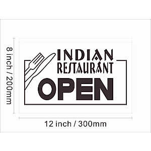 110044 Indian Restaurant Open Curry Food Cafe Decor Display LED Light Neon Sign (12" X 8", White)