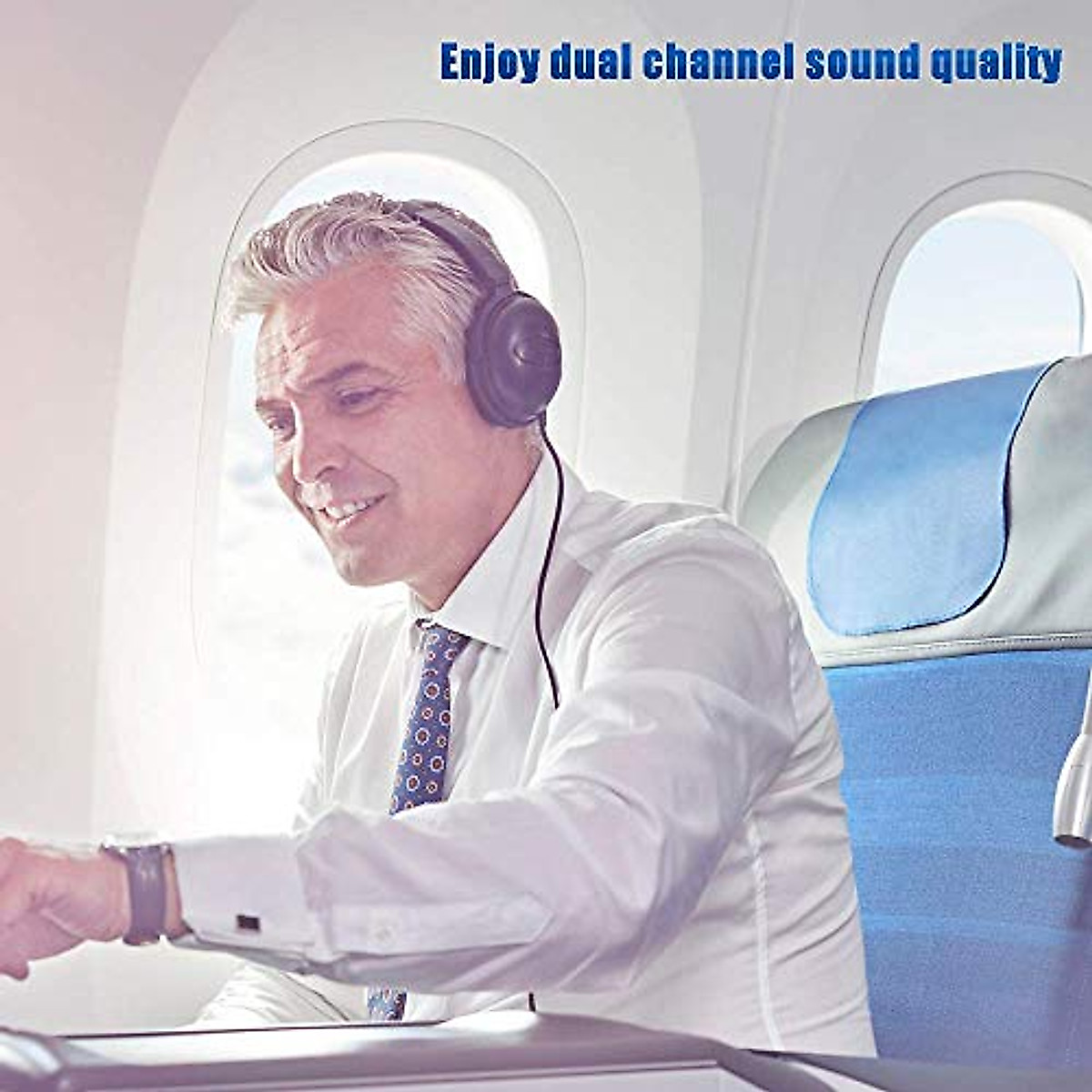 Onwon 3 Pack Airline Airplane Flight Adapters Golden Plated 3.5mm Jack Adapter Converter Dual 3.5mm Male to Female AUX Audio for Headphones