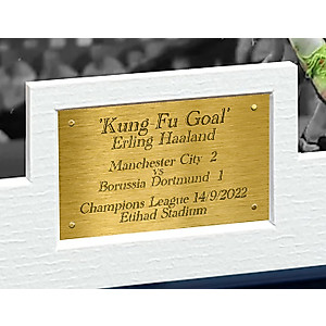 12x8 A4 Erling Haaland Manchester City KUNG FU GOAL Autographed Signed Photo Photograph Picture Frame Football Soccer Poster Gift