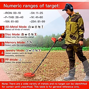 Metal Detectors for Adults Waterproof Professional Higher Accuracy Gold Detector with LCD Display, Advanced DSP Chip 10" Coil Gifts for Men Dad Father