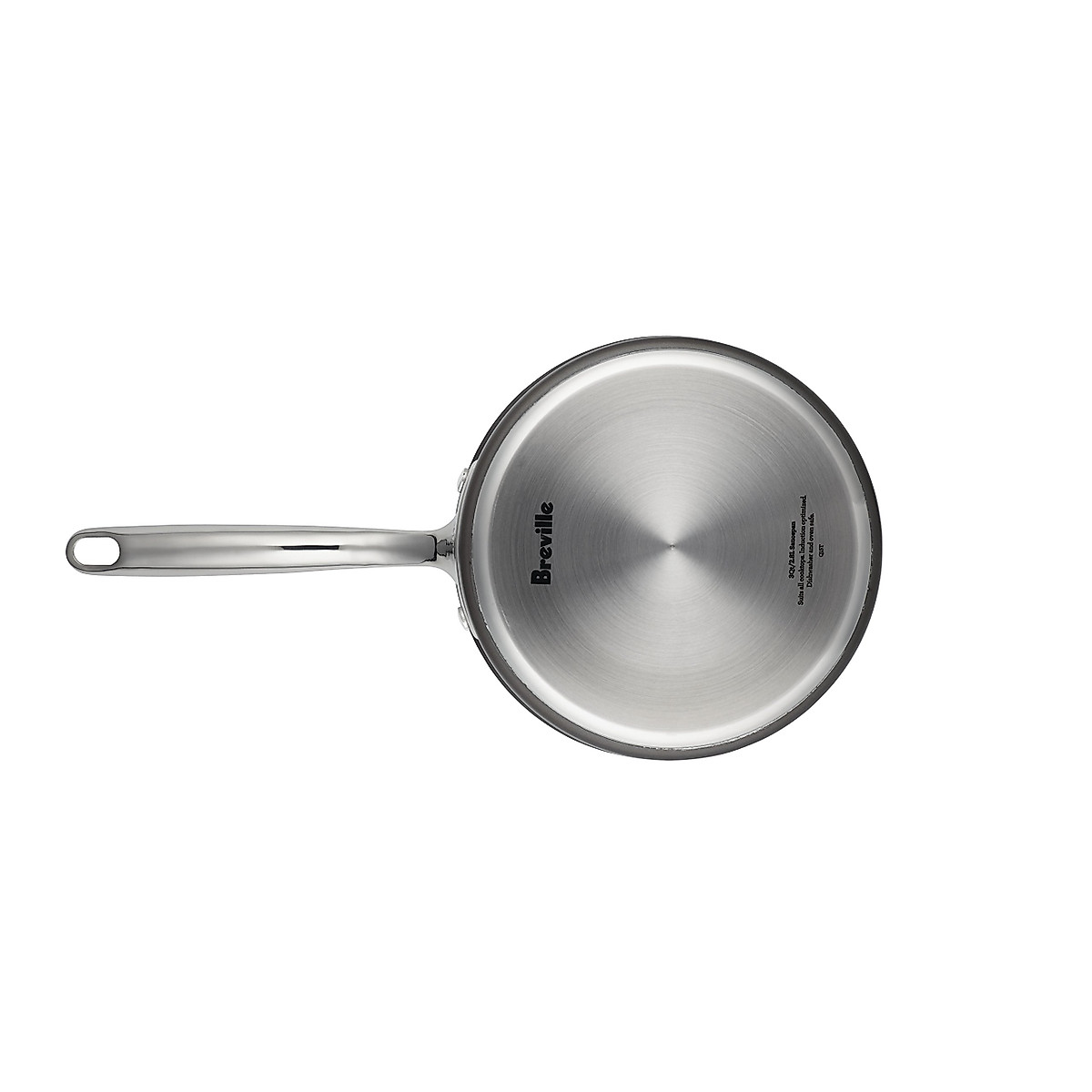 Breville Thermal Pro Hard Anodized Nonstick Sauce Pan/Saucepan with Lid, 3 Quart, Gray