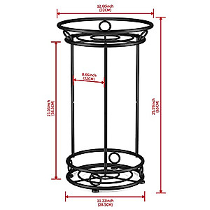 YIUKEA Plant Stand Indoor Outdoor - Metal Planter Holder Shelf Tall Tiered Flower Pot Display Organizer Rack for Garden, Patio, Living Room, Bathroom, Office (Black)