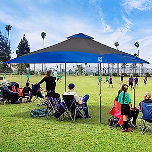 E-Z UP Spectator Instant Shelter Canopy, 13' x 13' with 169 sq ft of Shade, Vented Roof, Gray Dual Tone